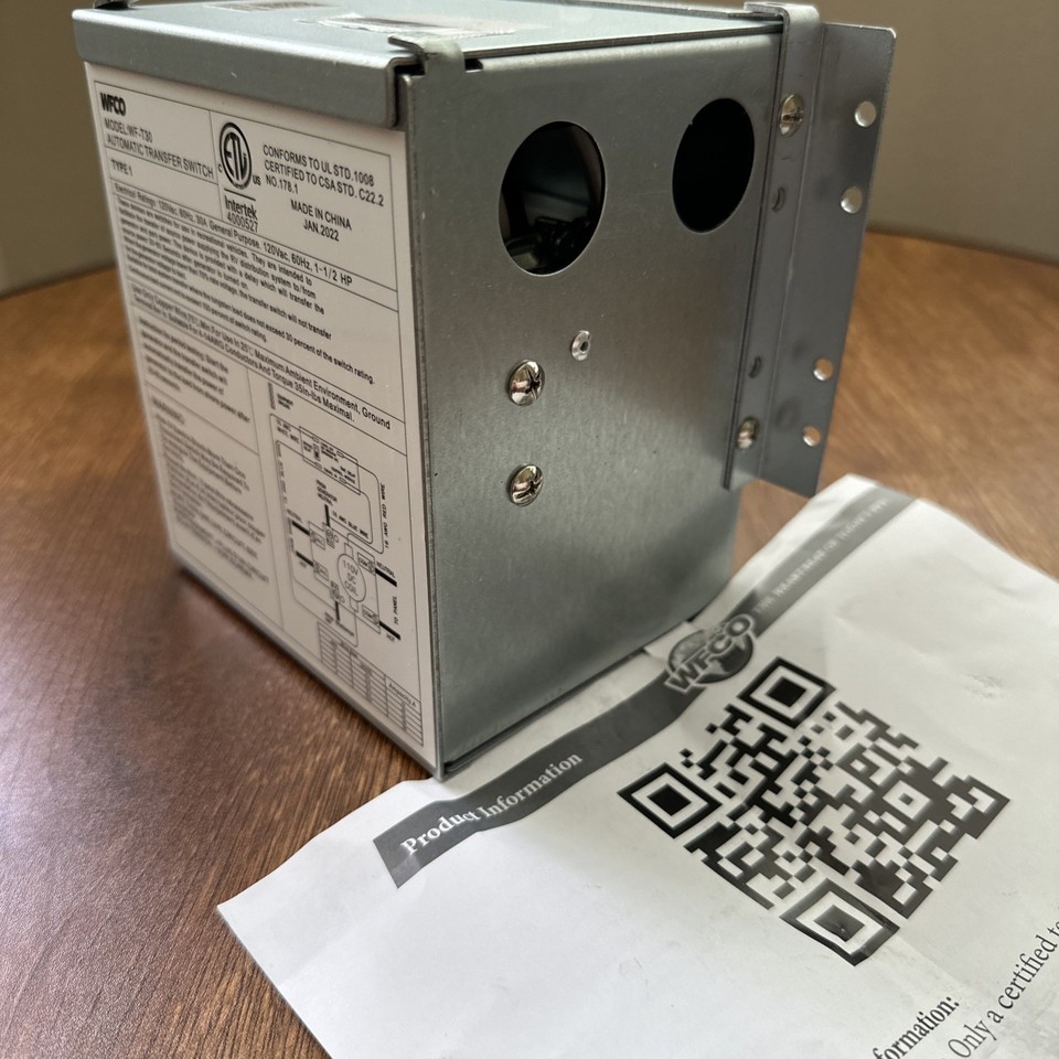 WFCO WF-T30 Automatic Transfer Switch Intertek 4000527 Camper-RV ...