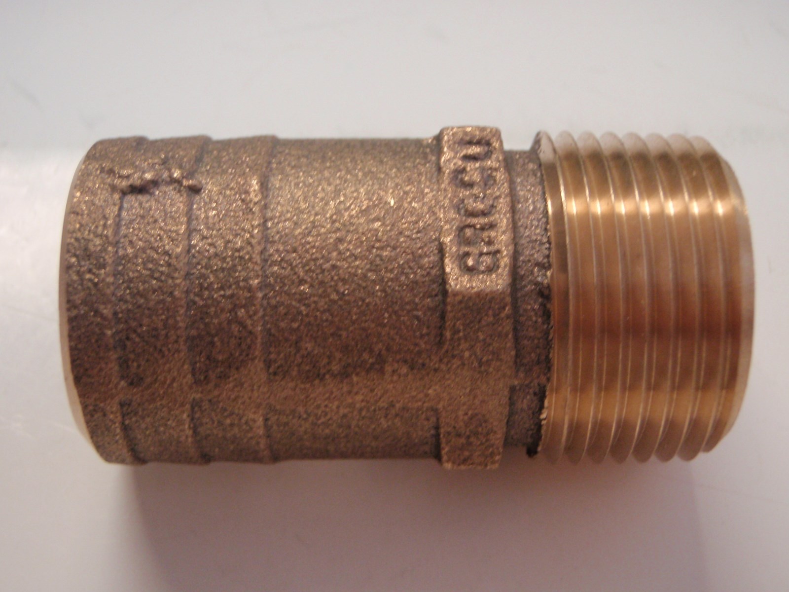 PIPE HOSE ADAPTER BARB CAST BRONZE 34 FF1250 FULL FLOW 1-1/4" PIPE 1-1/ ...