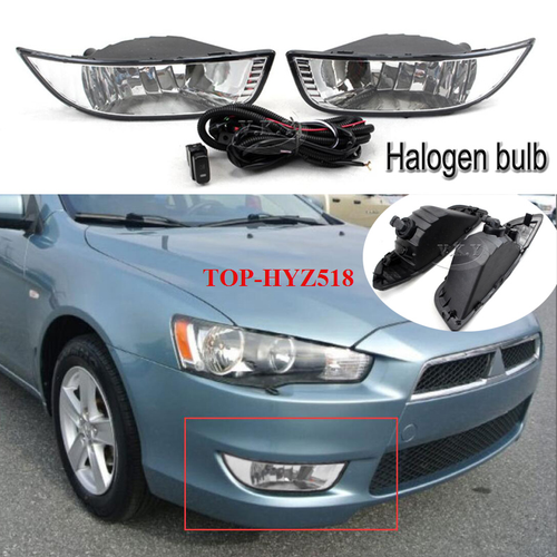 2007-2015 For Mitsubishi Lancer EX L&R halogen Fog Light Lamp+Wiring ...