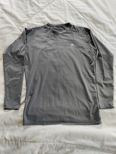 Starter Dri-Star T-Shirt XL Gray Long Sleeve Athletic Casual Unisex | eBay