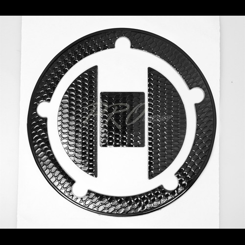4PC Perforated Black Tank Pad+Tank Fuel Cap Cover 04-23 GSXR-600/750 ...