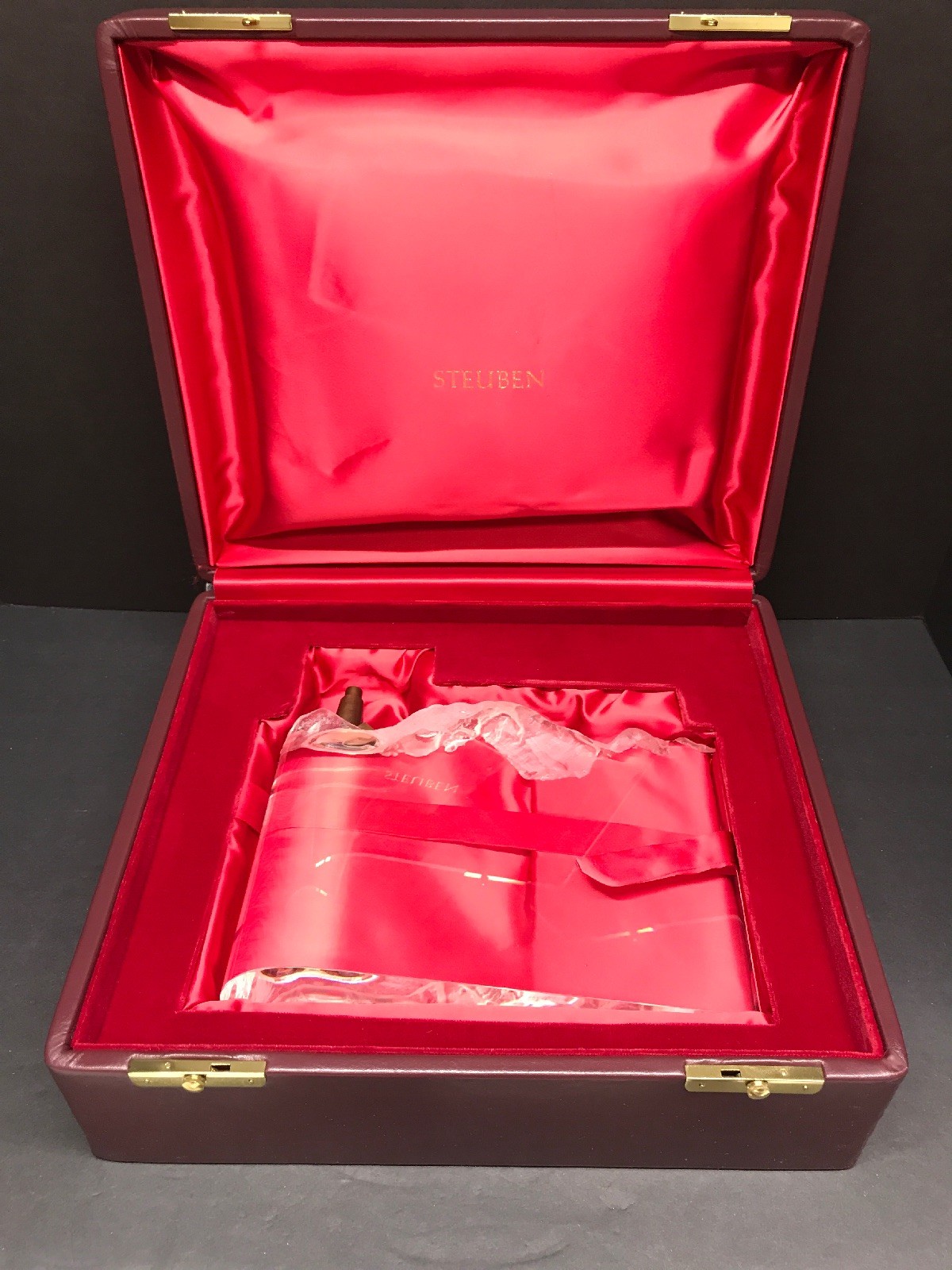 VTG 1993 STEUBEN ART HEAVY GLASS LARGE * LIGHTHOUSE * DAVID DOWLER RED BOX | eBay