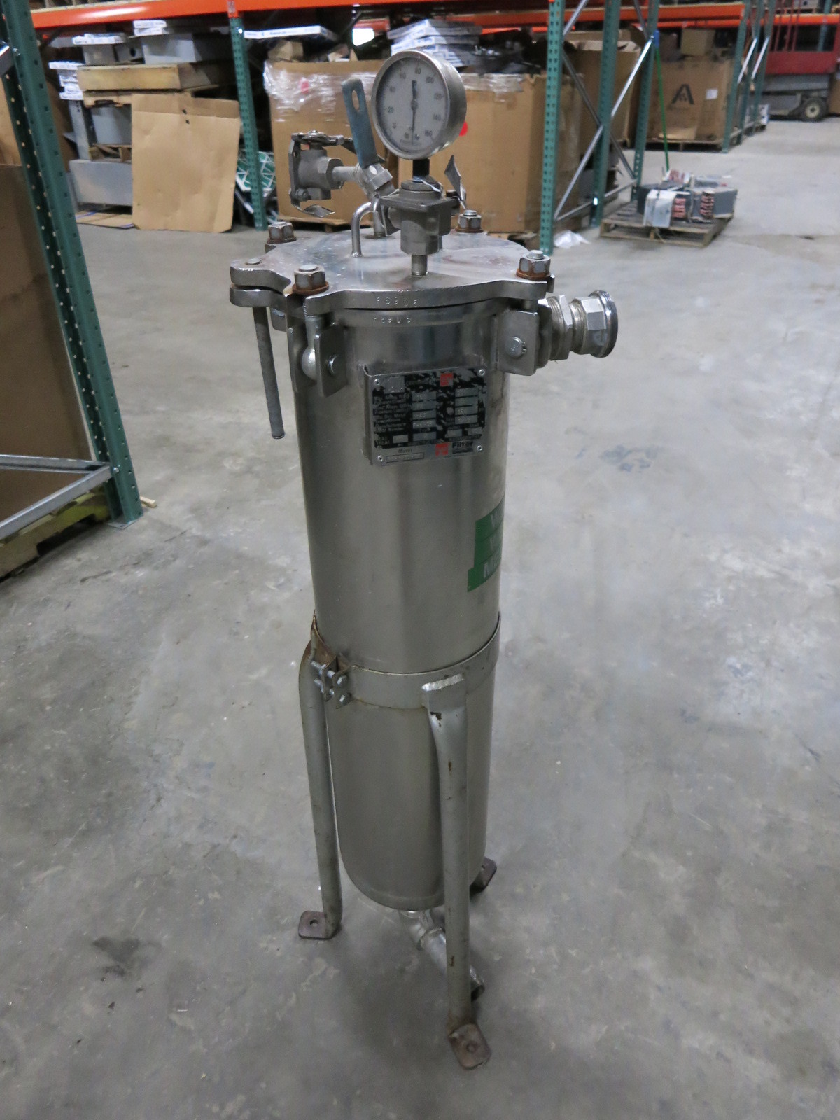 GAF Filter RB-1ASL-SE In/Out Filter Pot Bank Bag Vessel w SS Strainer ...