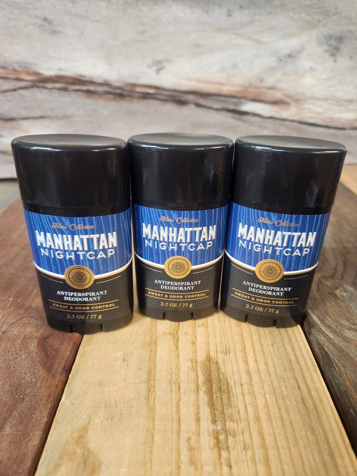 3PK Bath & Body Works Men's Manhattan Nightcap Antiperspirant Deodorant ...