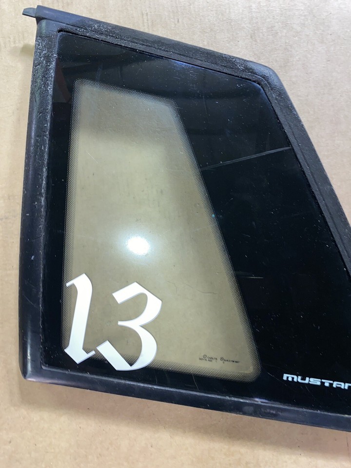 1987-1993 ford mustang notchback carlite quarter window glasses notch ...