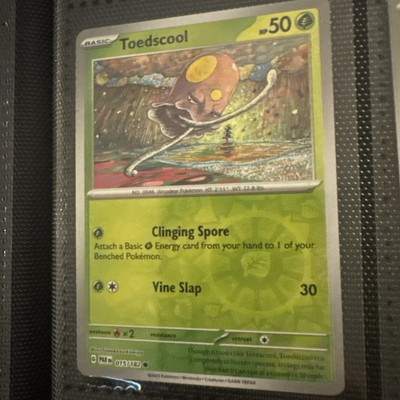 2023 Pokemon Paradox Rift Toedscool 15 /182 Reverse Holo Holographic ...