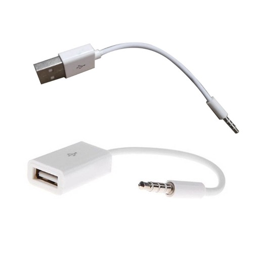 USB Female AUX Cable Converter Adapter for MP3 MP4 Players Video ...