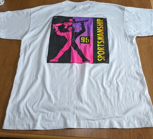 Vintage Single Stitch Made In USA ZAP 1995 Tournament Paintball Gun T ...