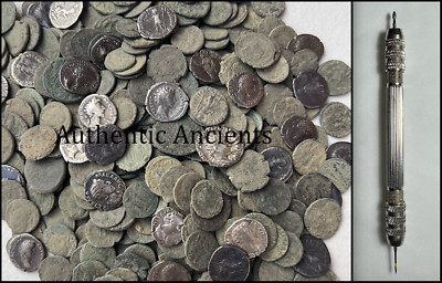 10 UNCLEANED ANCIENT ROMAN COINS. (HIGHER QUALITY) +SILVER COINS ...