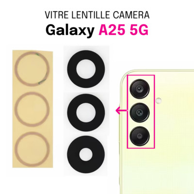 Pour Samsung Galaxy A25 5G (SM-A256) vitre lentille appareil photo ...