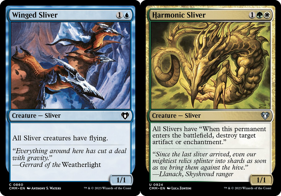 MTG Commander EDH Sliver Hivelord 100 Cards Custom Deck 5 Color Slivers ...
