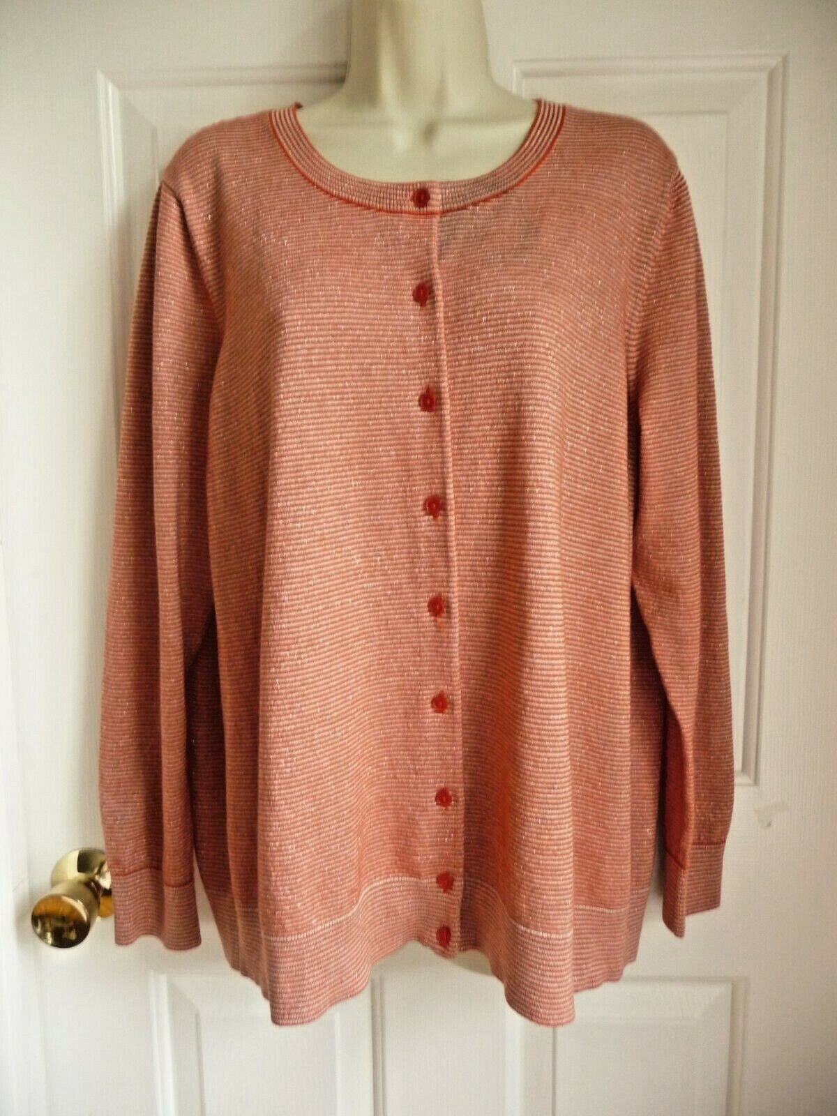 Talbots Woman Plus 2X Sweater Button Down Cardigan Re… - Gem