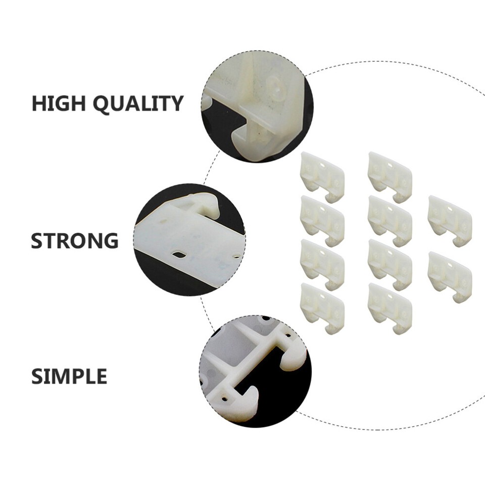 10 Pcs Plastic Latch Drawer Slide Replacement Parts Track Guides | eBay