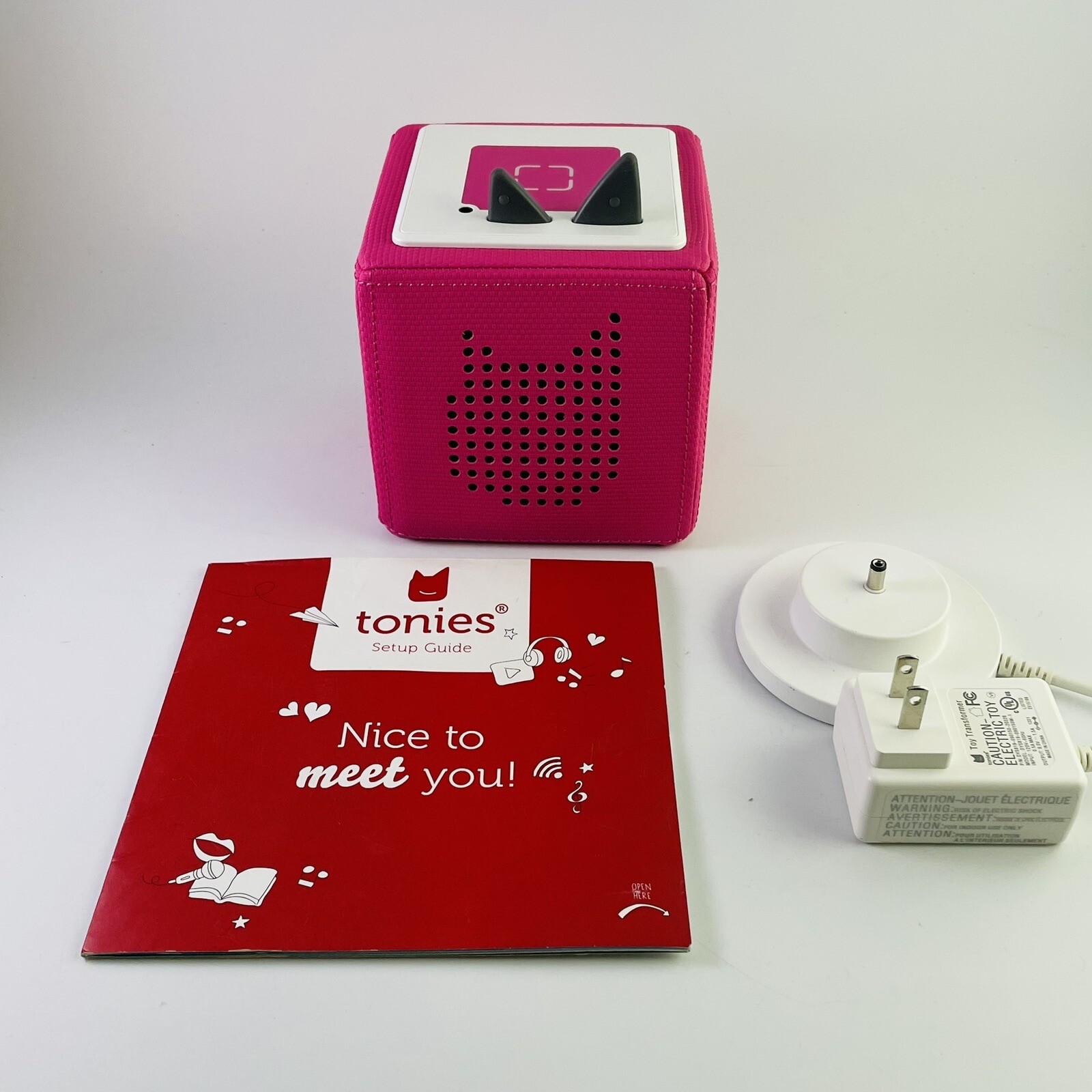 Tonies Box Toniebox PINK Base Audio Player Charging Base W/2 Figures ...