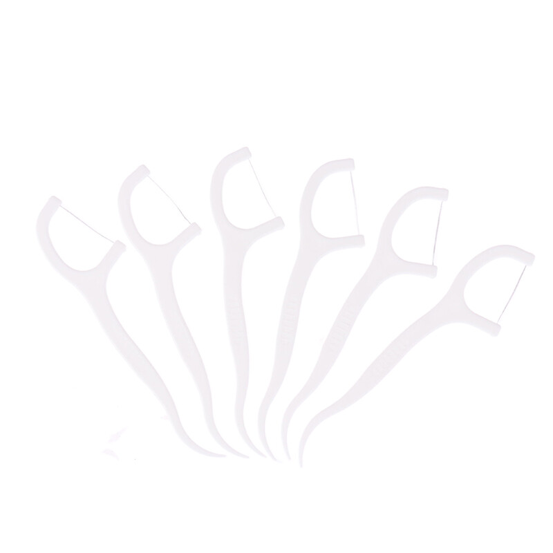 100Pcs/Bag Toothpicks Dental Floss Flosser Picks Stick Oral Care Tooth ...