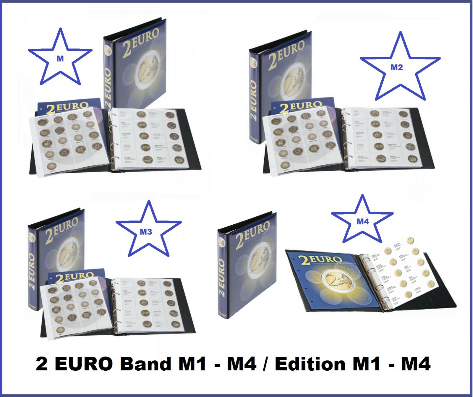 2 Euro Coin Album LINDNER 1118M-M4 Set 4 Albums 2004-2020 | eBay