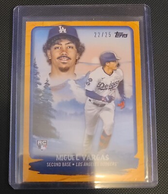 2023 MIGUEL VARGAS TOPPS x BOB BUDDING TALENTS Miguel Vargas YELLOW #22 ...