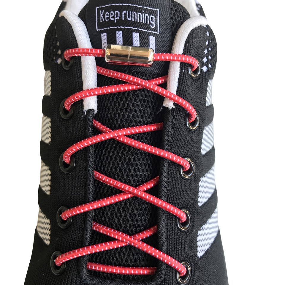 Lazy No Tie Elastic tieless lock Shoe laces strings for Sneakers kids ...