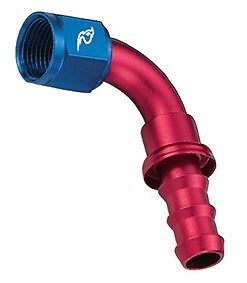 RoadRunner Performance Red/Blue -10AN to -10AN 90 Degree Push Lock Hose ...