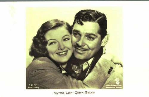 Myrna Loy-Clark Gable * Original Ross Cartolina * Nr. 7546 A | eBay