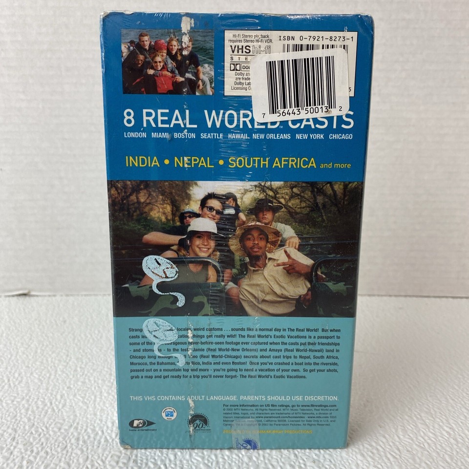 MTV's The Real World - Exotic Vacations (VHS, 2002) HTF Vacation Travel ...