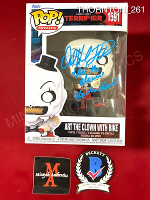 David Howard Thornton Art the Clown signed Funko Pop #1591 Terrifier ...