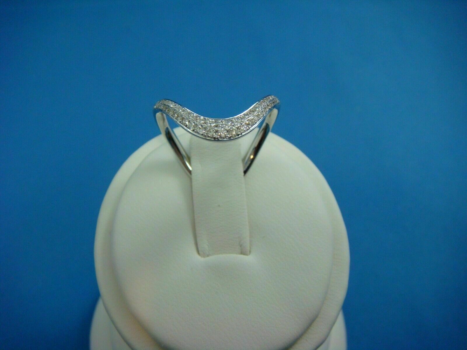 Women's Unique Stylish Curve 935 Silver Ring With Shiny Simulated White ...