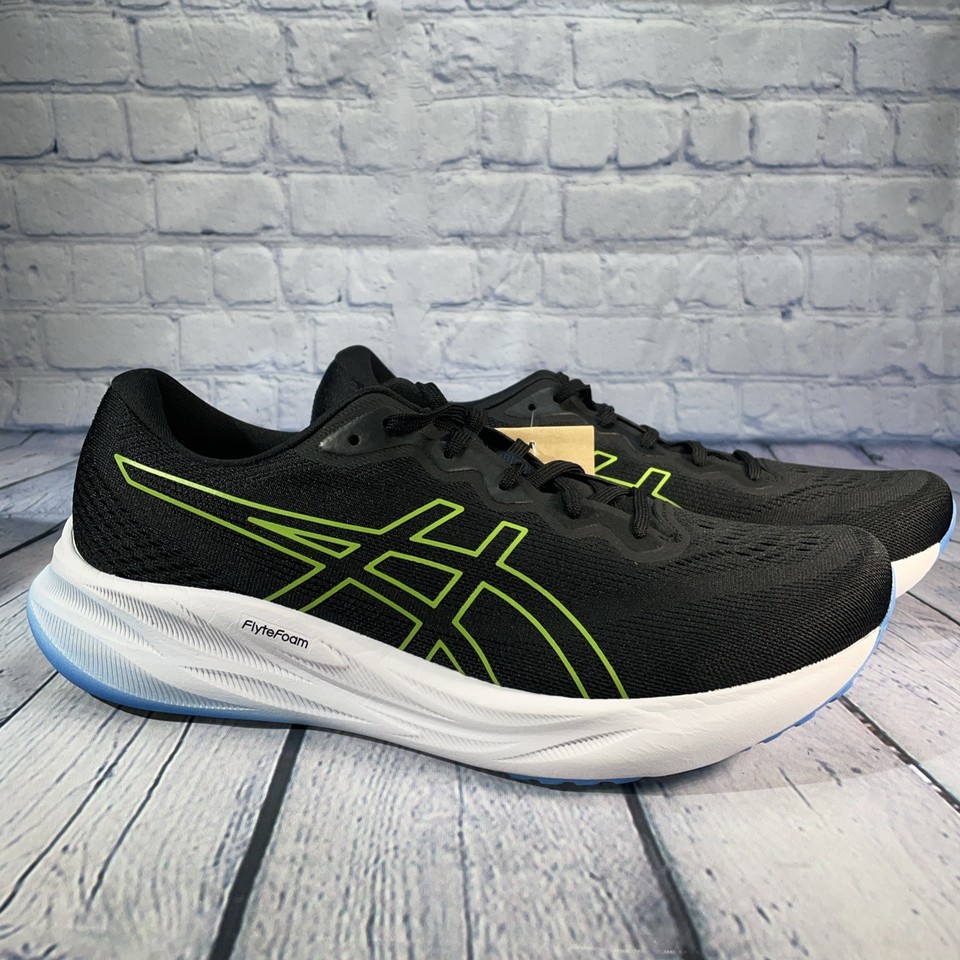 Asics Gel Pulse 15 Running Shoes Black Electric Lime 1011B780-001 Men's ...