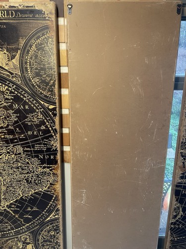 Set Of 4 Large Wall Hanging Panels Showing Ancient Map Of The World ...