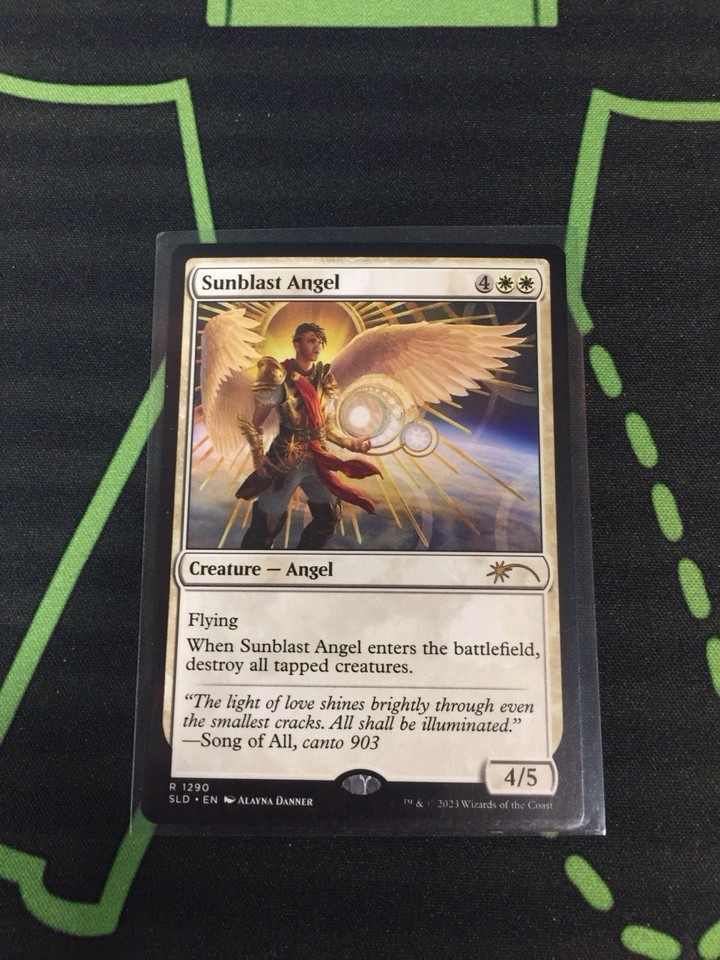 MTG Magic The Gathering Sunblast Angel Secret Lair White Angel ...
