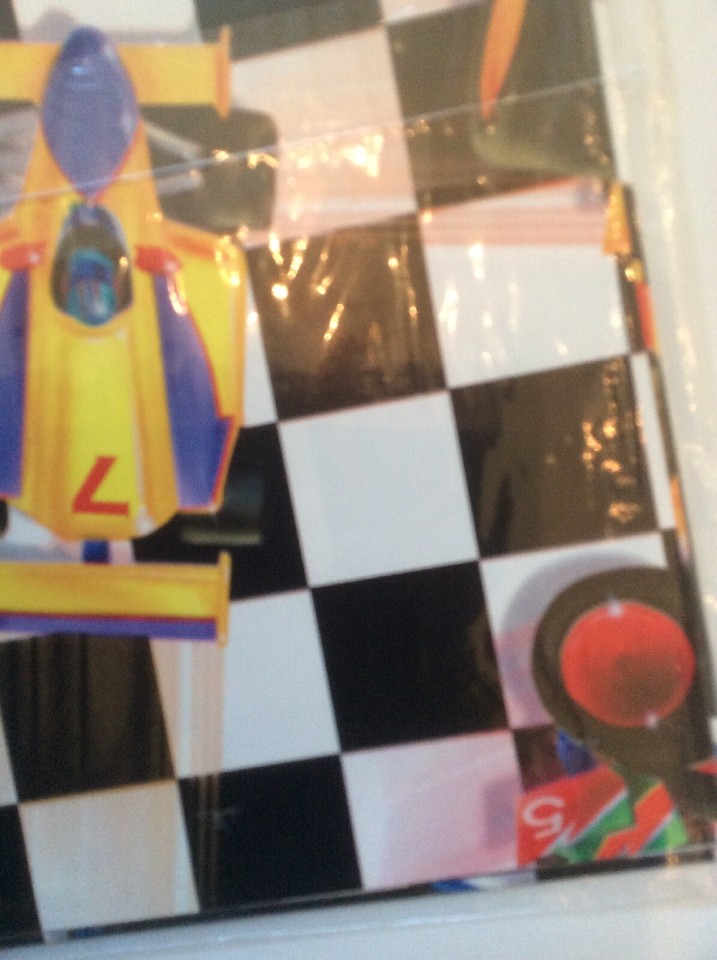 American Greetings Race Cars Speedway USA Made Carlton Cards Birthday ...