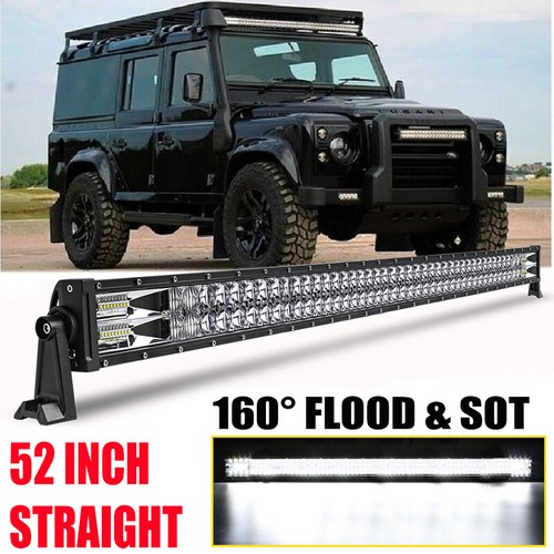 9D 52inch 900W LED Light Bar Flood Spot Combo For LAND ROVER DEFENDER ...