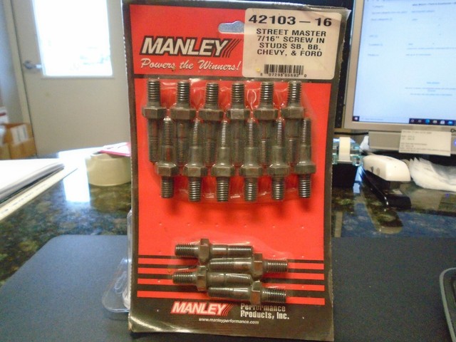 Manley 42103-16 Rocker Arm Studs 7/16 Thread 16 PC for sale online | eBay