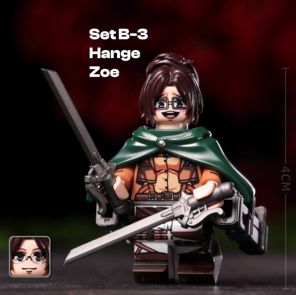 Attack on Titan LEGO Minifigures COMPLETE SET - Eren Armin Mikasa, Levi ...