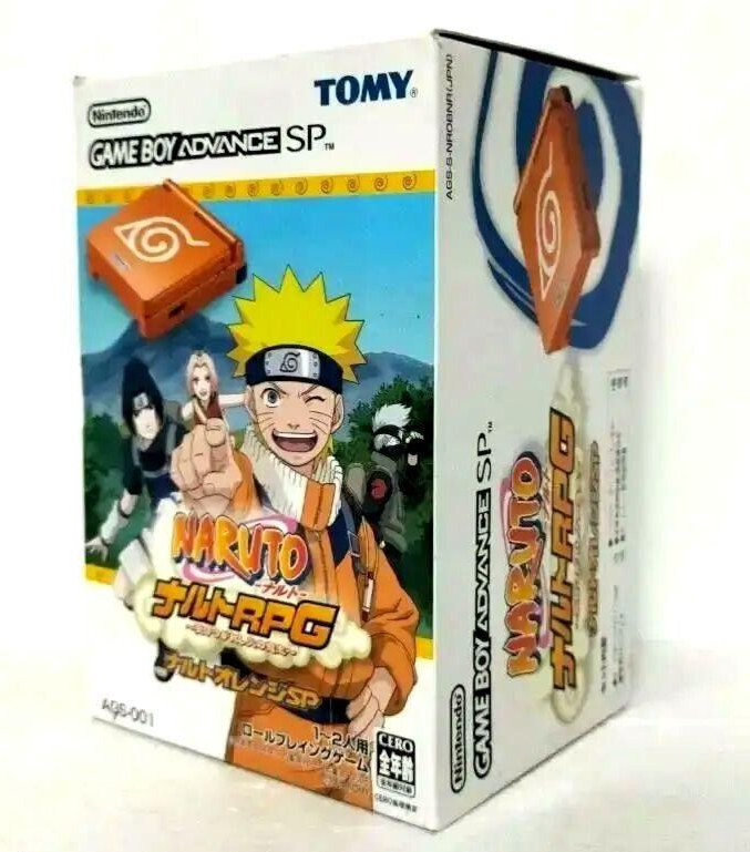 Nintendo Game Boy Advance SP Naruto Limited Edition AGS Orange Console ...