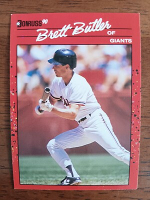 BRETT BUTLER SAN FRANCISCO GIANTS 1990 DONRUSS BASEBALL CARD #249 | eBay