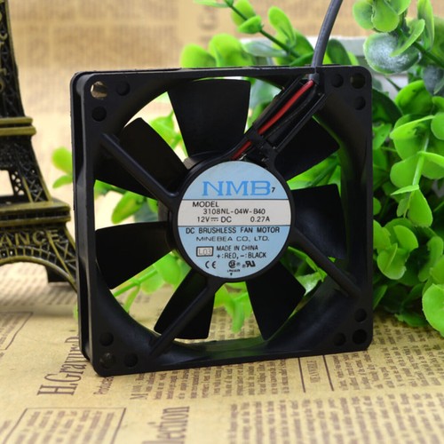 NMB 3108NL-04W-B40 12V 0.27A 8CM 8020 Chassis Cooling Industrial Fan | eBay