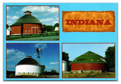 Vintage 1990s - Round Barns Of Indiana - Indiana Postcard (UnPosted) | eBay