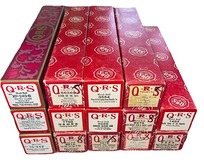 Vintage QRS Player Piano Word Rolls Lot of 14 All Original Boxes ...