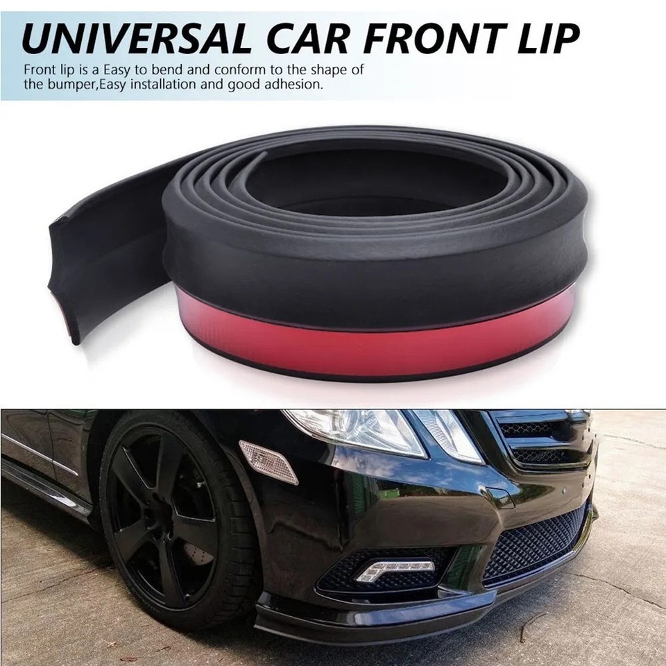 Body Spoiler Bumper Strip Car Lip Protector Front Bumper Lip Black ...