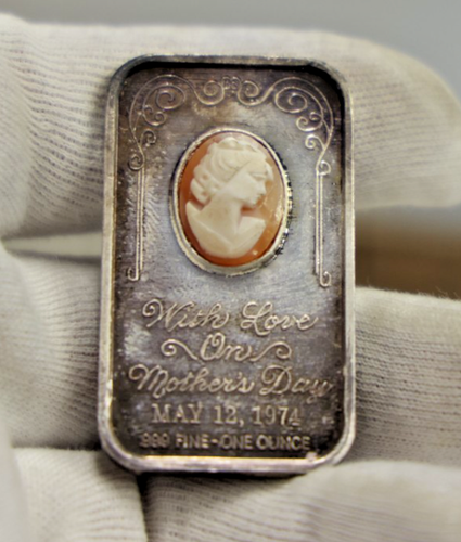 1974 Ceeco Mint Mother's Day Cameo High Relief 1oz .999 Silver Bar | eBay