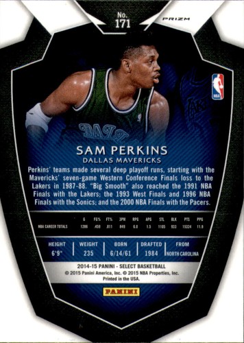 2014-15 Select Prizms Silver #171 Sam Perkins Card | eBay