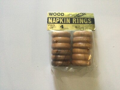 KMART Brand VINTAGE Boho Wooden Napkin Rings NOS | eBay