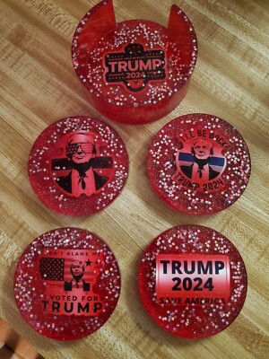 TRUMP RESIN COASTER SET. 5 PC. | eBay