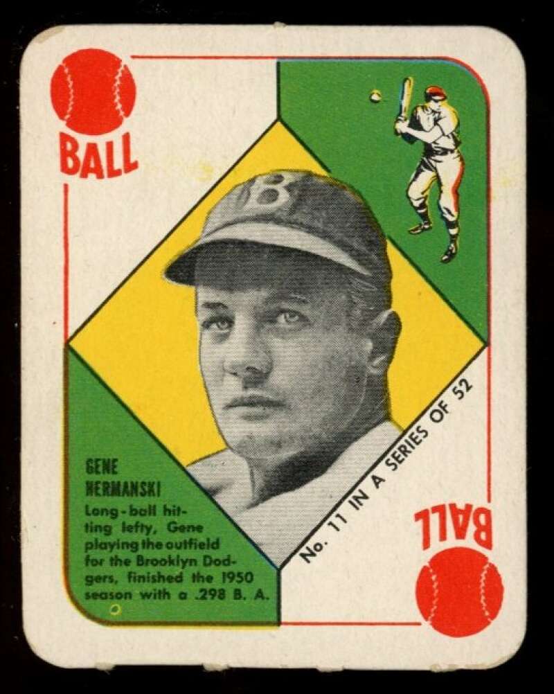 1951 Topps Red Back #11 Gene Hermanski PR Dodgers 71949 | eBay