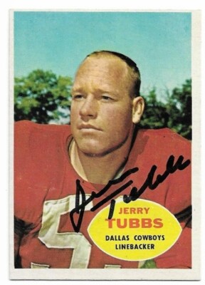 JERRY TUBBS 1960 Topps Signed Autographed Football card #38 Dallas ...