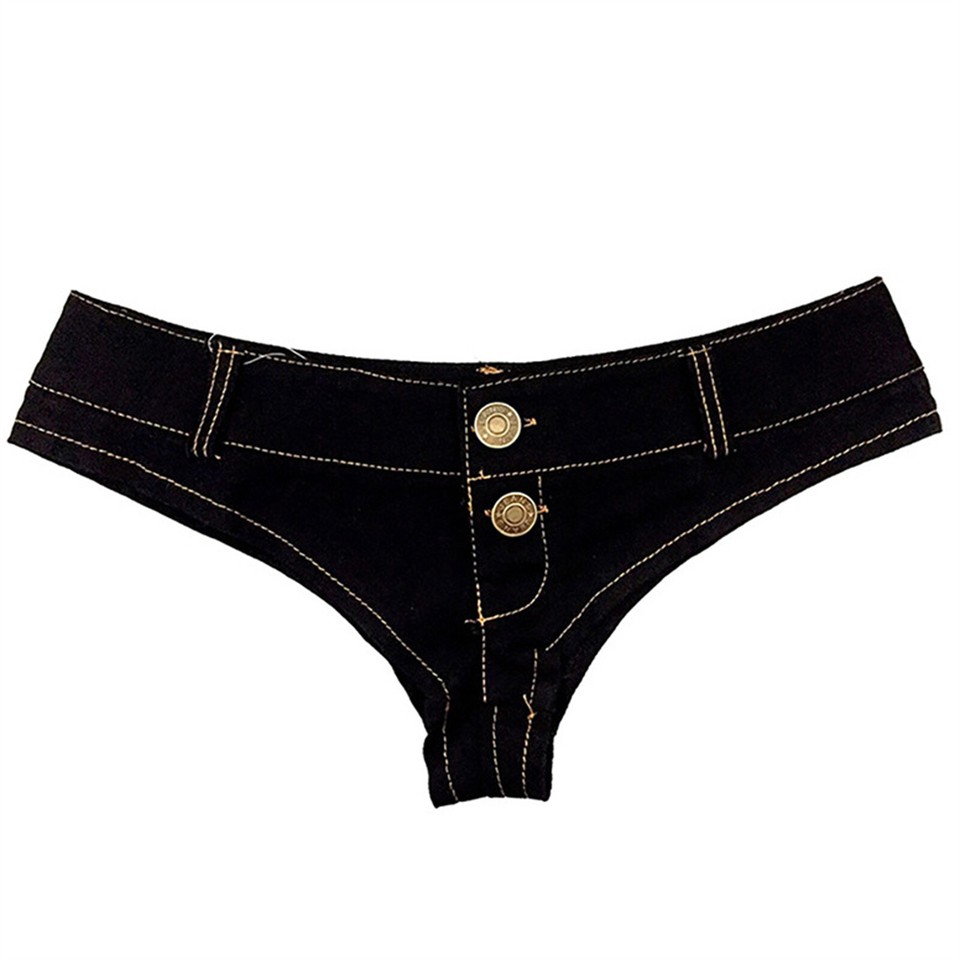 Womens Mini Hot Pants Jeans Micro Shorts Denim Triangle Jeans Low Waist ...