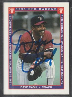 101, Original Autograph, Dave Cash; Scranton/Wilkes-Barre Red Barons ...