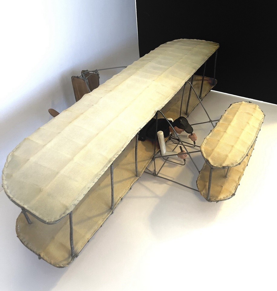 Decor Wright brothers model airplane made of wire | eBay
