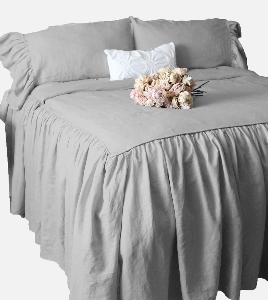 Dust Ruffle Bed Skirt/Bed Cover 30" drop 800 TC Egyptian Cotton ALL ...